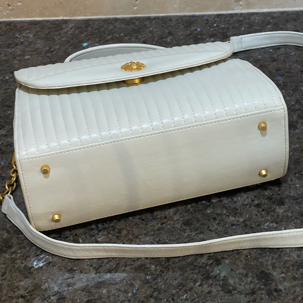 Anne Klein 80s Vintage White Leather Handbag - Gem